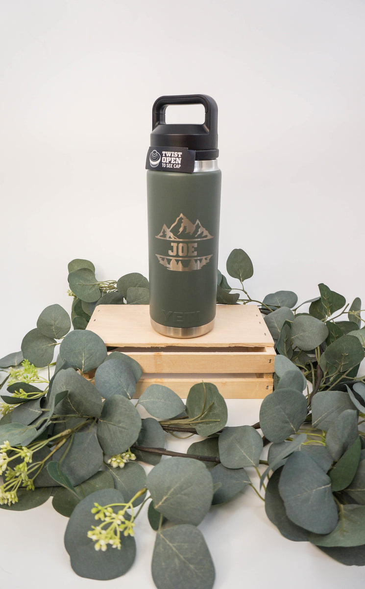CBK Custom Laser Engraved 26oz YETI Water Bottle with Chug Cap ...
